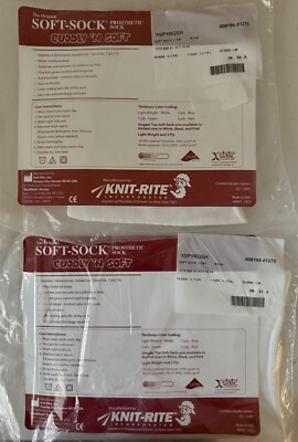 2 Knit-Rite Soft-Sock Posthetic Socks 1SP1RGSH NEW | eBay