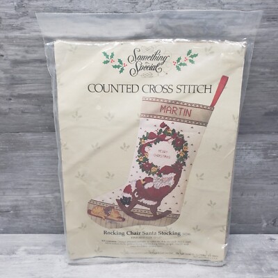 Rocking Chair Santa Stocking Candamar Something Special Cross Stitch ...