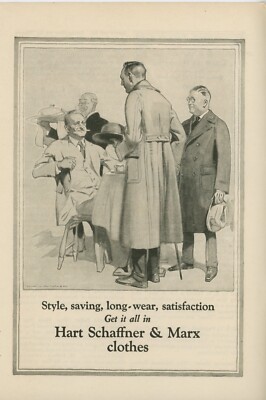 1921 Hart Schaffner & Marx Clothes Vintage Ad Men Clothing Style ...