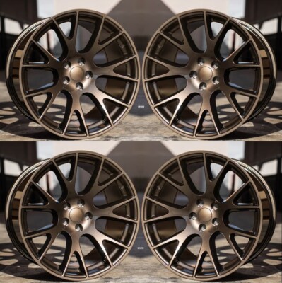 22x10 Wheels Fits Dodge Durango Jeep Grand Cherokee 5x127 SRT Bronze 22 ...