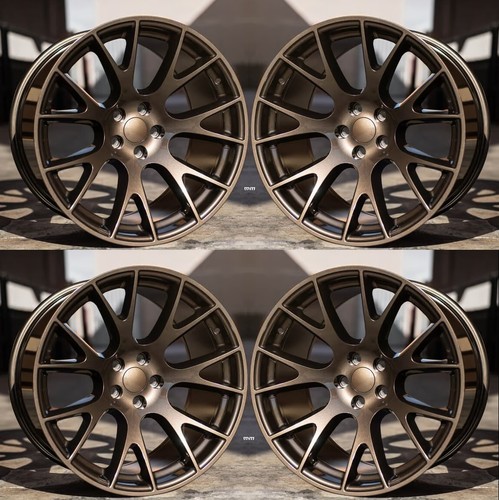 22x10 Wheels Fits Dodge Durango Jeep Grand Cherokee 5x127 SRT Bronze 22 ...
