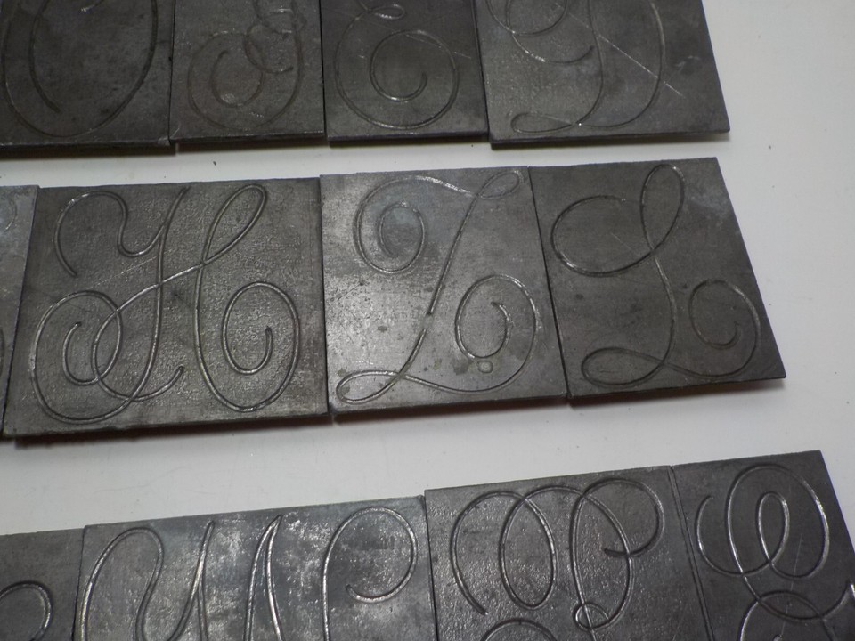 FONT LETTER MONOGRAM SCRIPT NUMBER LETTER PLATES FOR ENGRAVER ENGRAVING ...