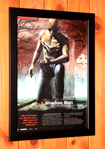 1999 Shadow Man PS1 N64 Vintage Rare Small Promo Poster / Ad Page ...