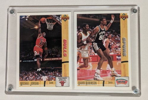 Michael Jordan #1 and David Robinson #400 Upper Deck 1991-92 Cards ...
