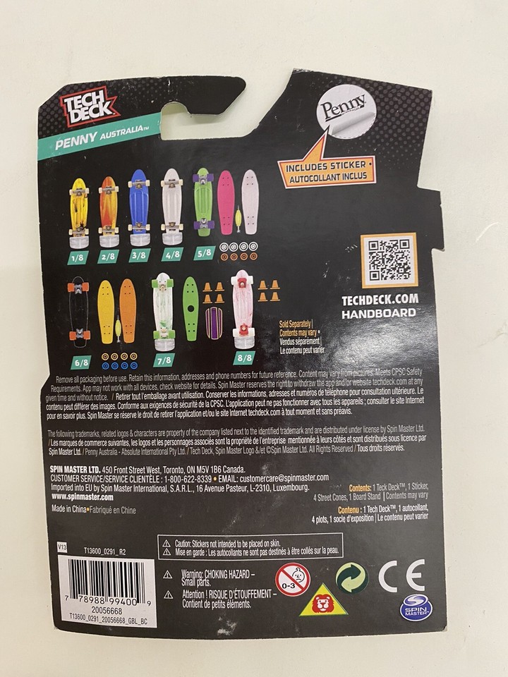 Tech Deck PENNY Australia White Skateboard Fingerboard 4/8 Spin Master ...