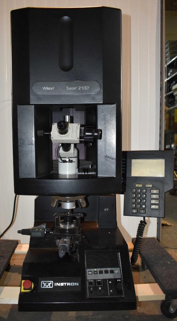 Wilson Rockwell Instron Tukon 2100 Hardness Tester w/ Stage, Indenter ...
