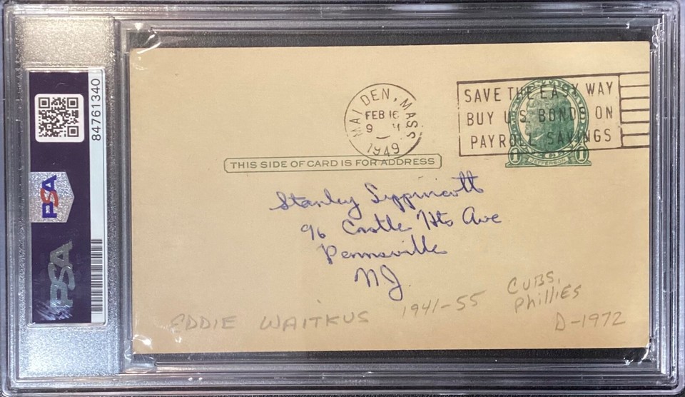 Eddie Waitkus Signed GPC (PSA/DNA) “The Natural” | eBay