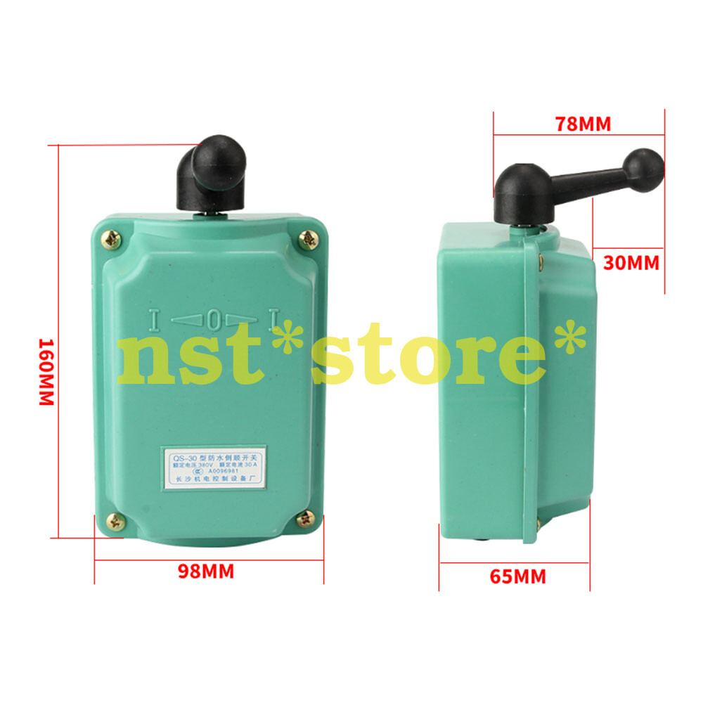220V/380V motor reversing waterproof 60A QS-60 switch | eBay
