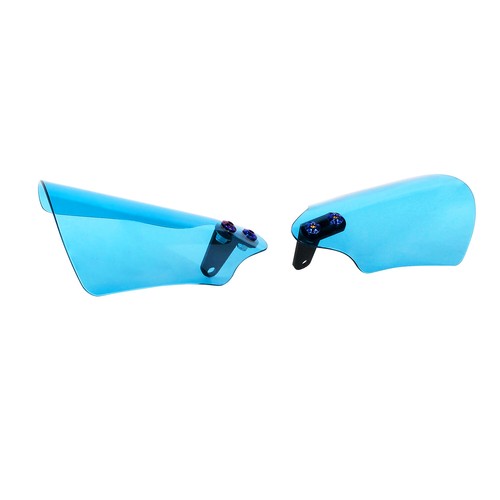 Blue Acrylic Hand Grips Guard Windshield Fits Harley FLD FXDF FXDL Dyna ...