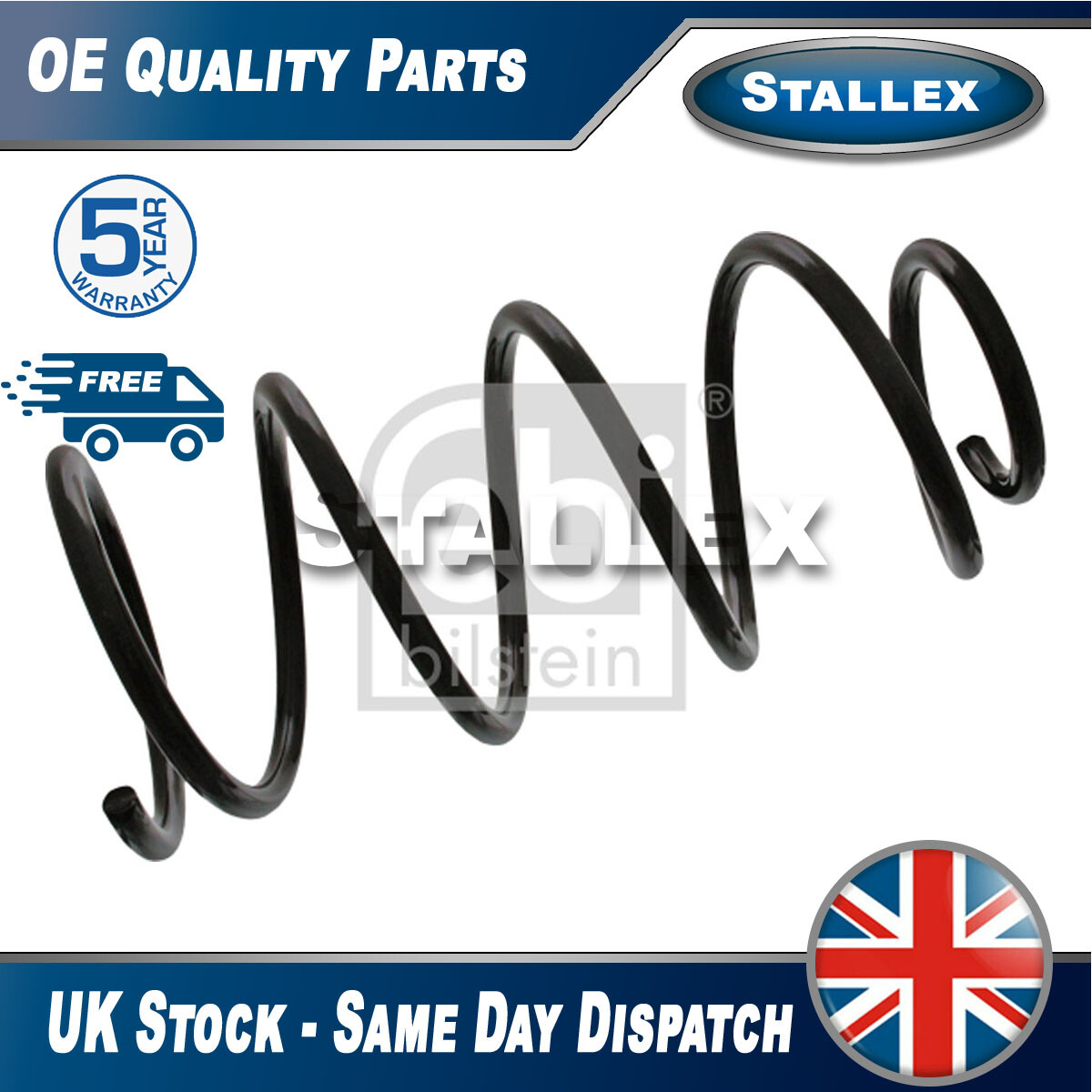 Fits Volvo S40 V50 C30 1.6 1.8 2.0 Suspension Coil Spring Stallex ...