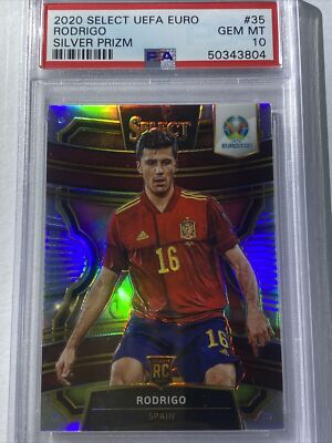 2020 Select SILVER PRIZM Rodri RC Spain Euro 2020 Rookie Card PSA 10 🔥 ...