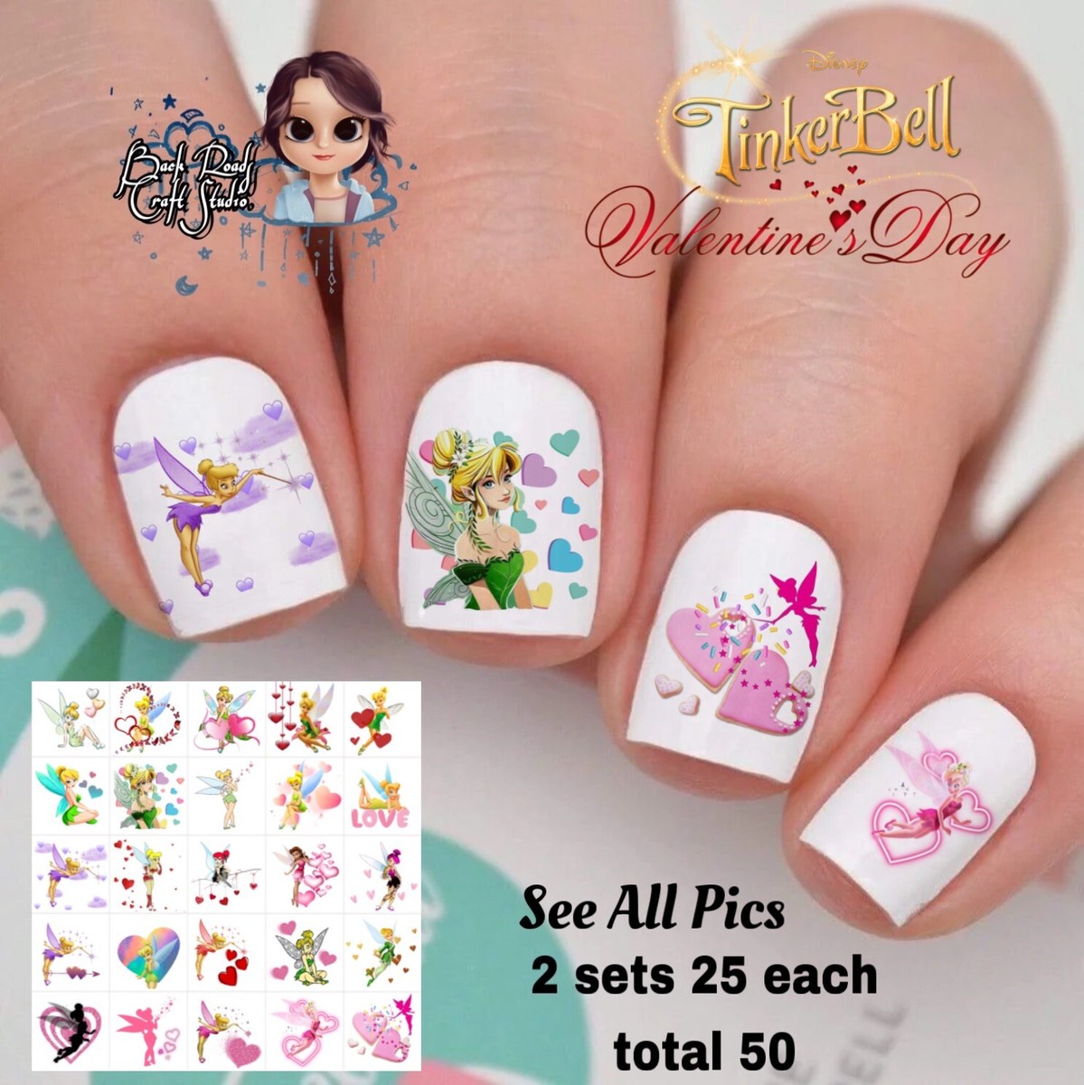 Disney Princess Toe Nail Art
