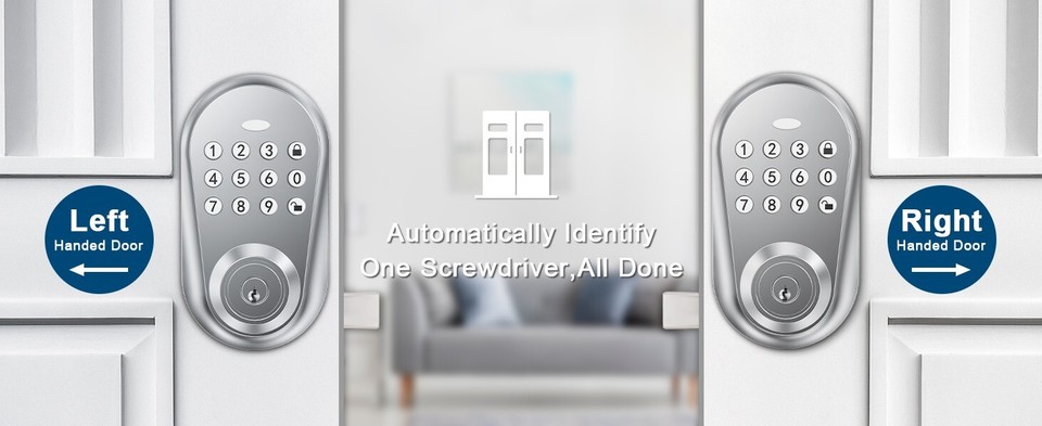 IRONZON Keyless Entry Door Lock, Electronic Door Lock with Keypad ...