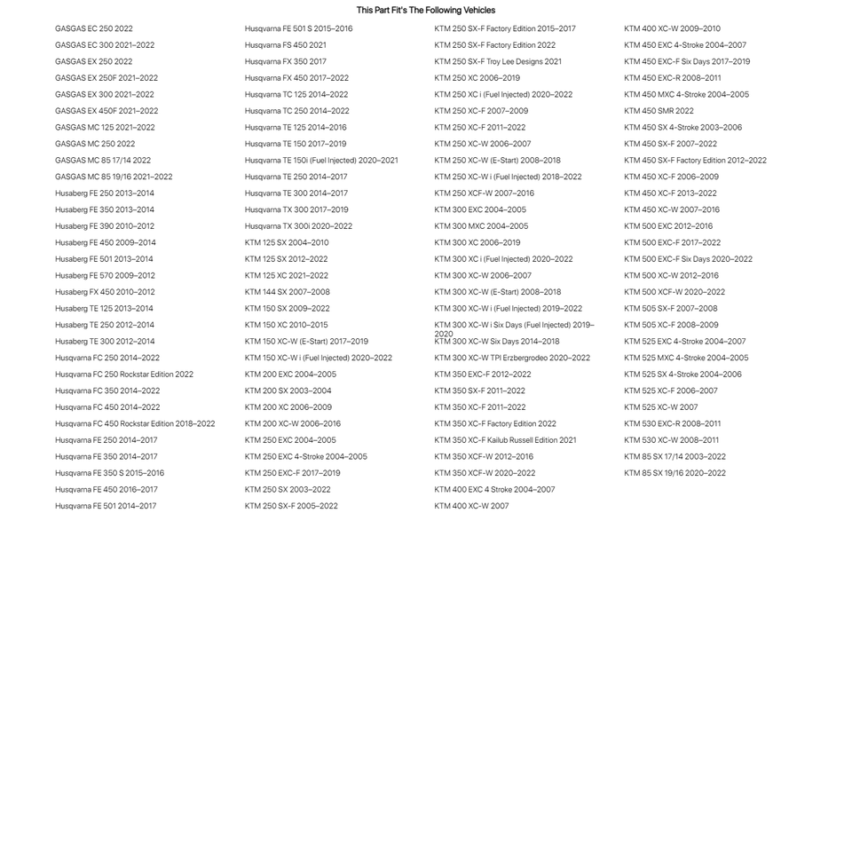 Fasst Rear Brake Return Spring Kit Orange For KTM 250 EXC 4-Stroke 2004 ...