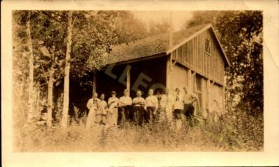 Original photo 1930s Group Posing Barn Farm Building | eBay