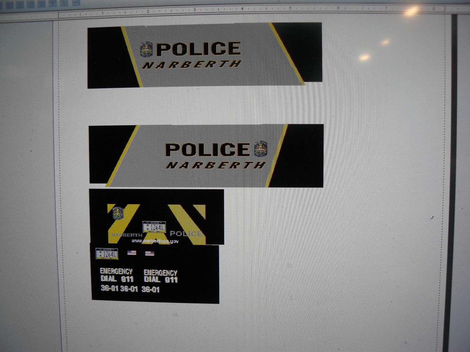 Narberth Pennsylvania Police Vehicle Decals 1:64 two for one money | eBay