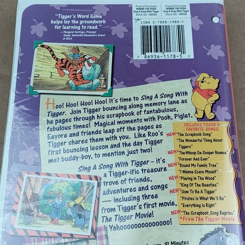 Winnie the Pooh - Sing a Song with Tigger (VHS, 2000) for sale online ...