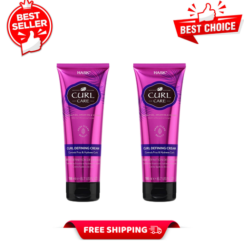 2pk Hask Curl Care Defining Cream w/ Coconut Oil, Argan Oil & Vitamin E ...