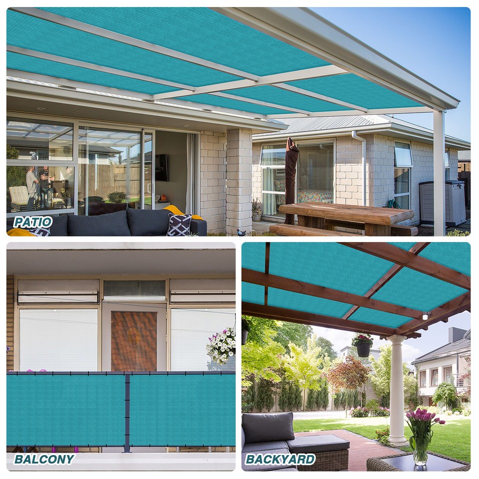 8ft Sun Shade Roll UV Blockage Cover Outdoor Backyard Patio Pergola ...