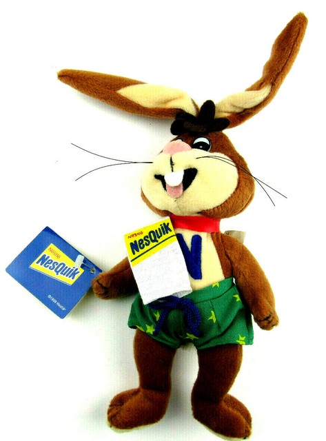 Vintage Nestle NesQuik BUNNY RABBIT Plush Stuffed Animal TOY 11.5 ...