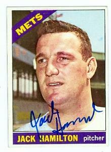 Jack Hamilton autographed baseball card (New York Mets) 1966 Topps #262 ...
