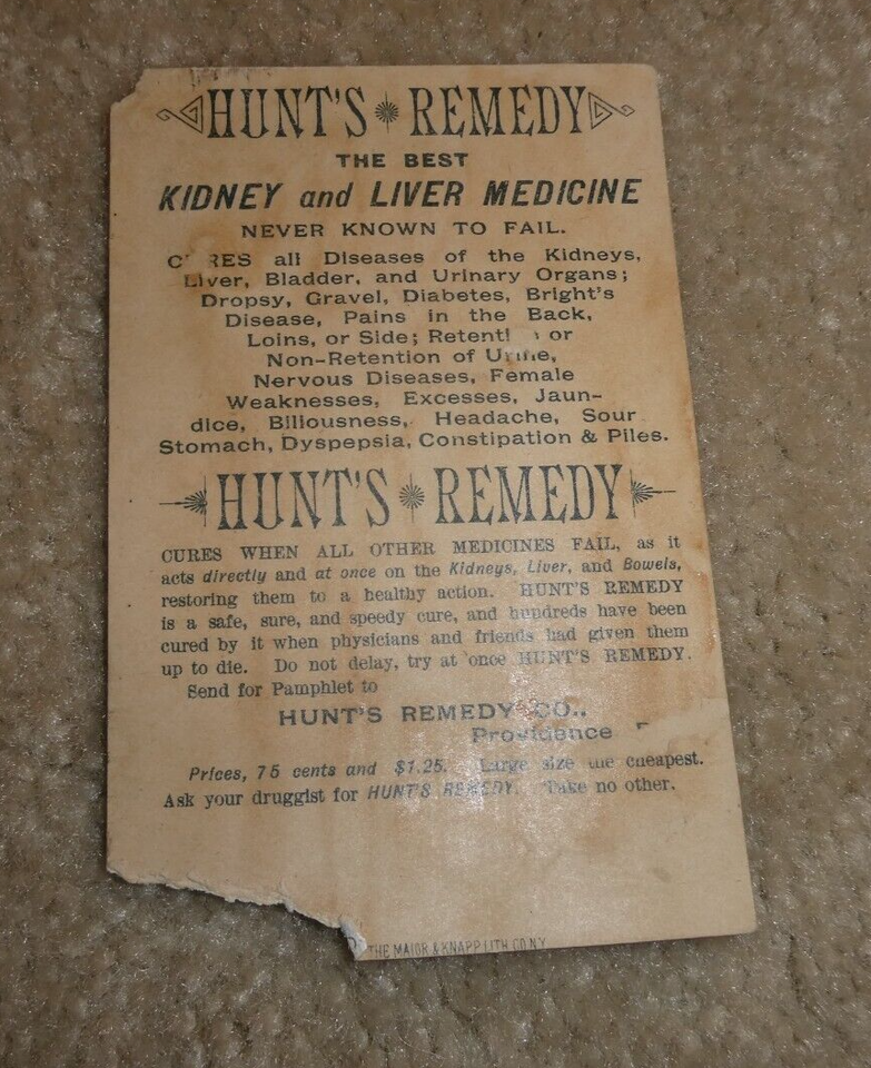 Vintage 1883 VTC Trade Card Hunt's Remedy Girl in Sailor Uniform | eBay