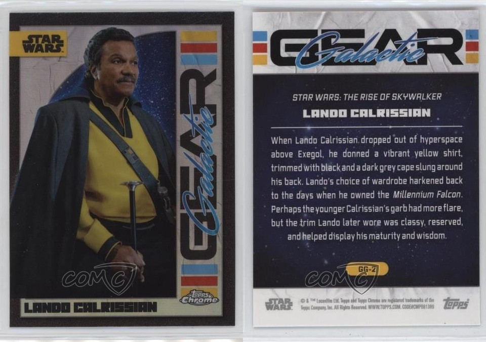 2024 Topps Chrome Star Wars Galactic Gear Lando Calrissian #GG-2 02l5 ...