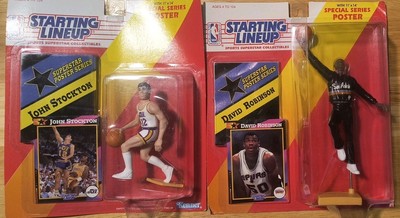 🏀KENNER SLU Starting Lineup NBA LOT: 1992 John Stockton David Robinson ...