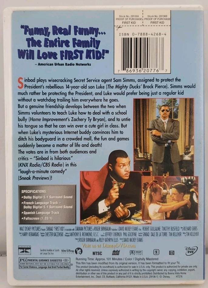 First Kid (DVD, 1996) 786936207767| eBay