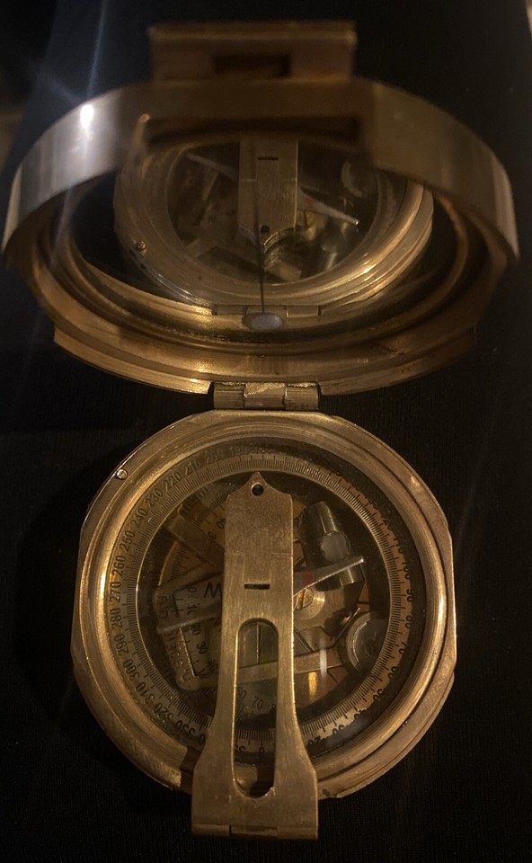 Vintage Stanley London Natural Sine Brass Nautical Compass 3" Antique ...
