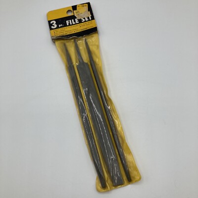 Vintage Kmart File Set 3 Pc Round Mill Slim Taper | eBay