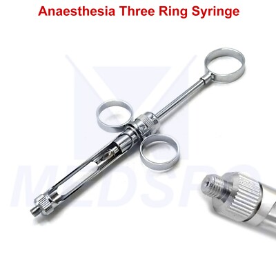 Aspirating Three Ring Syringe 1.8ml Dental Anesthetic Finger Rest ...