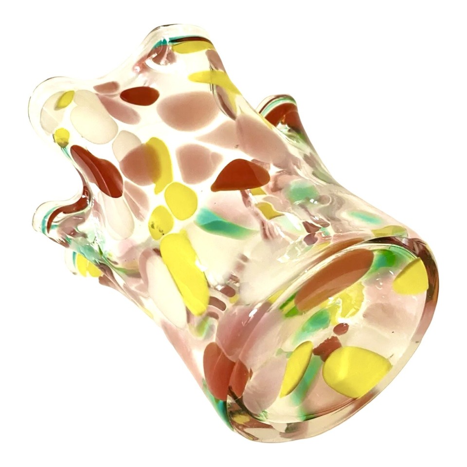 Vintage Zorza Art Glass Hand Blown Poland Handkerchief Ruffle Vase 6 ...