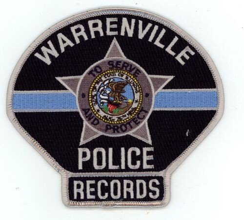 ILLINOIS IL WARRENVILLE POLICE RECORDS SHOULDER PATCH SHERIFF | eBay