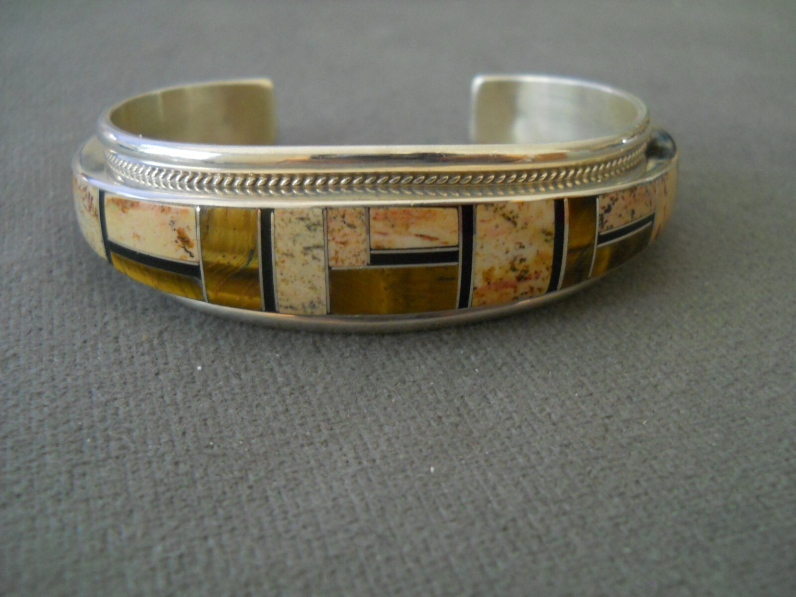 DOUGLAS Native American Navajo Multi-Stone Raised Inl… - Gem