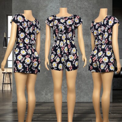 Short Sleeve Floral Top & Shorts Set, Romper for women | eBay