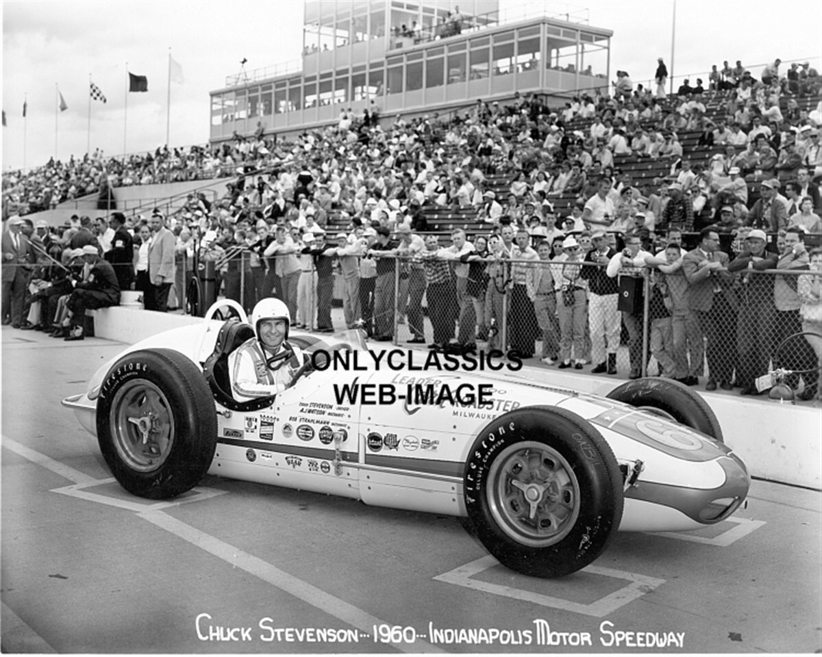 1960 INDY 500 CHUCK STEVENSON OFFY AUTO RACING RP PHOTO INDIANAPOLIS ...
