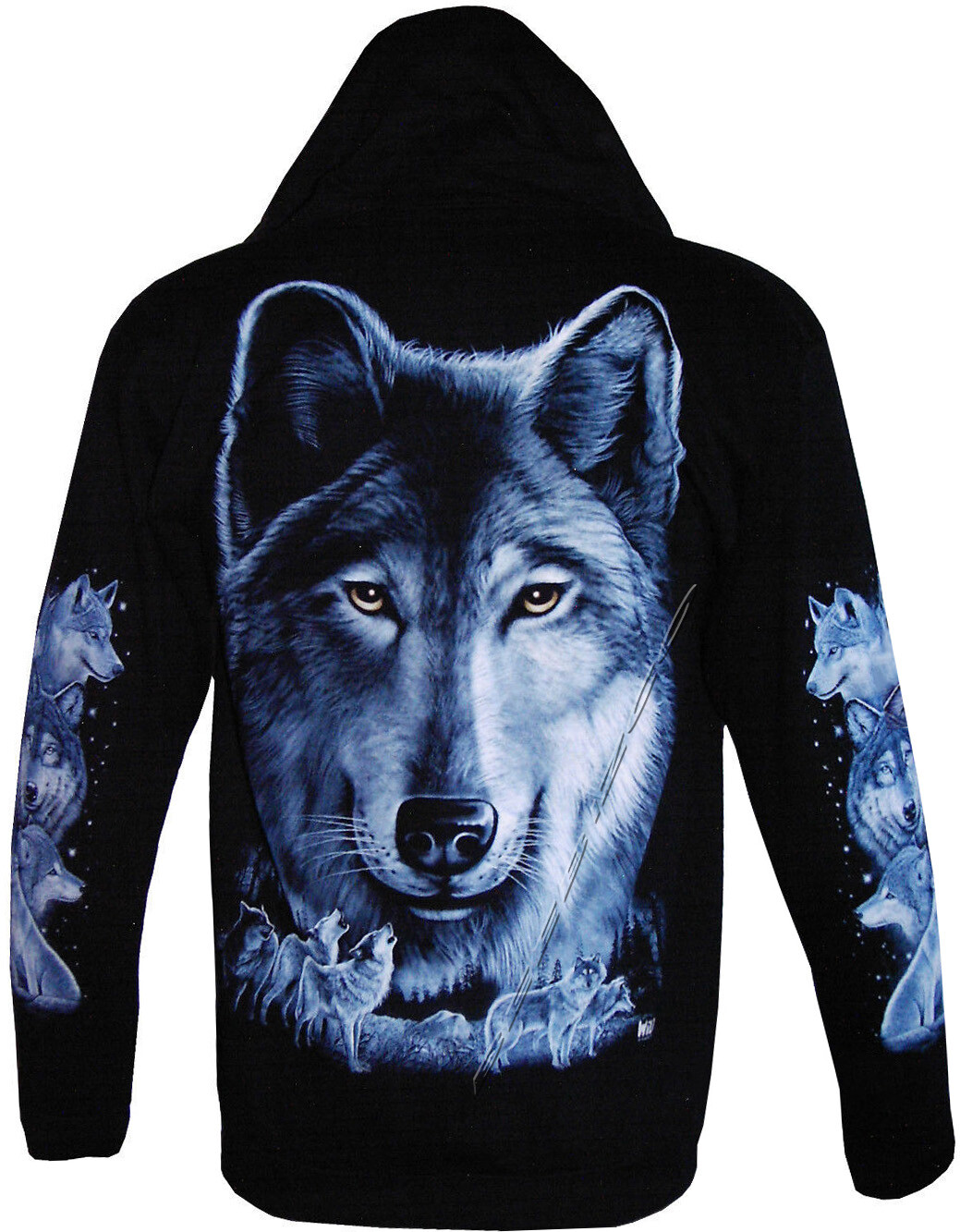 New Biker Wolf Eagle Native American Red Indian Zip Zipped Hoodie Hoody ...