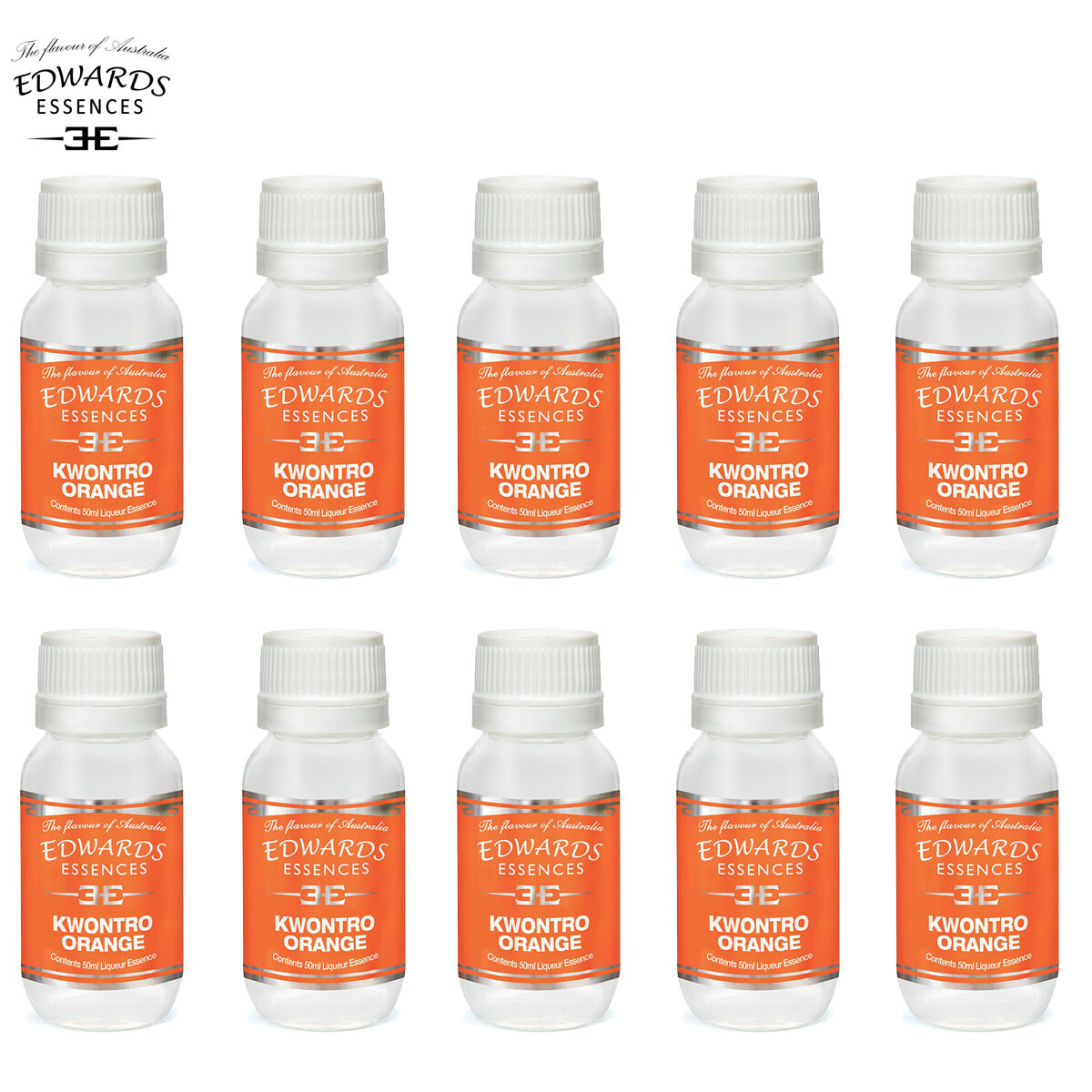 10 x Edwards Liqueur Essences Kwontro Orange 50ml Makes 1.4L Home Brew ...
