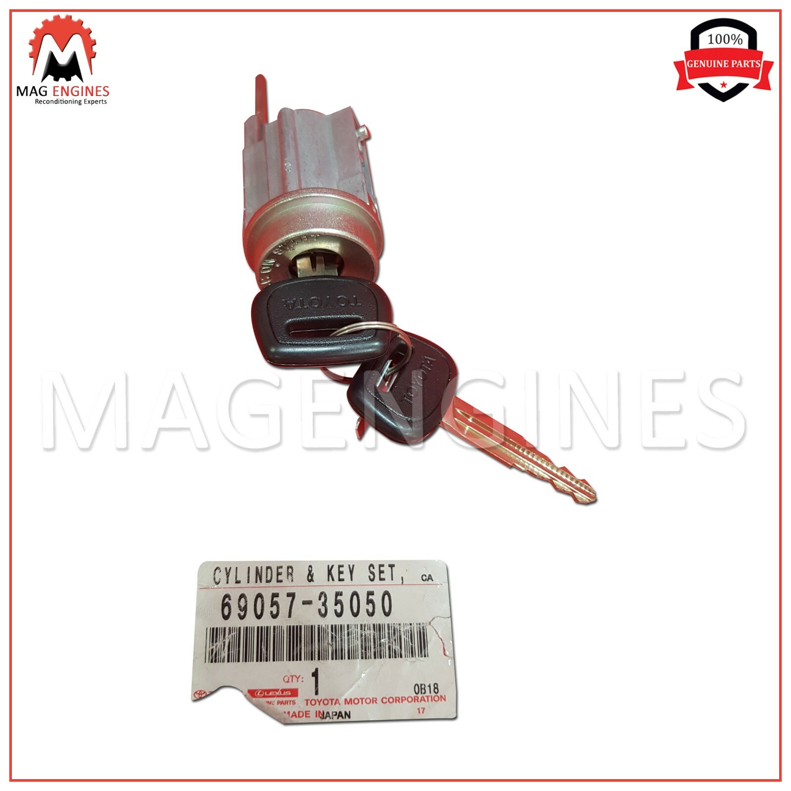 69057-35050 GENUINE OEM IGNITION SWITCH LOCK CYLINDER & KEY SET ...