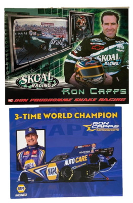 RON CAPPS SIGNED SKOAL RACING DON PRUDHOMME DRAG RACING POSTCARDS | eBay