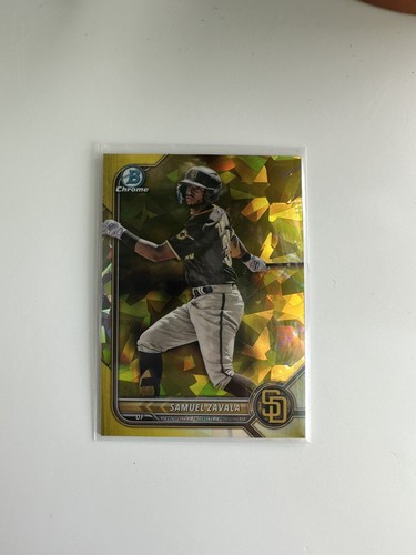 2022 Bowman Chrome Draft Sapphire Samuel Zavala Yellow /99 #BDC-98 ...