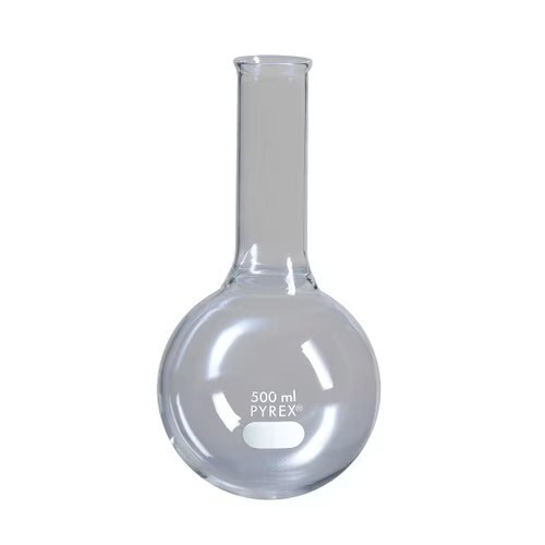 PYREX 500mL Long Neck Boiling Flask, Round Bottom, Tooled Mouth 4280 ...