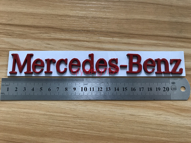 Gloss Red Logo Letters " Mercedes - Benz " Trunk Badge Emblem For ...