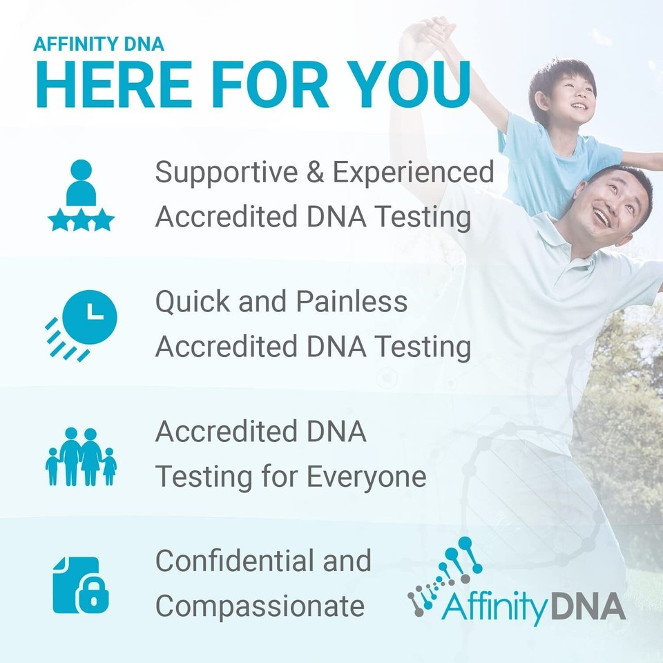 HOME DNA PATERNITY TEST KIT FOR FATHER & CHILD · 99.99% ACCURATE · NO ...