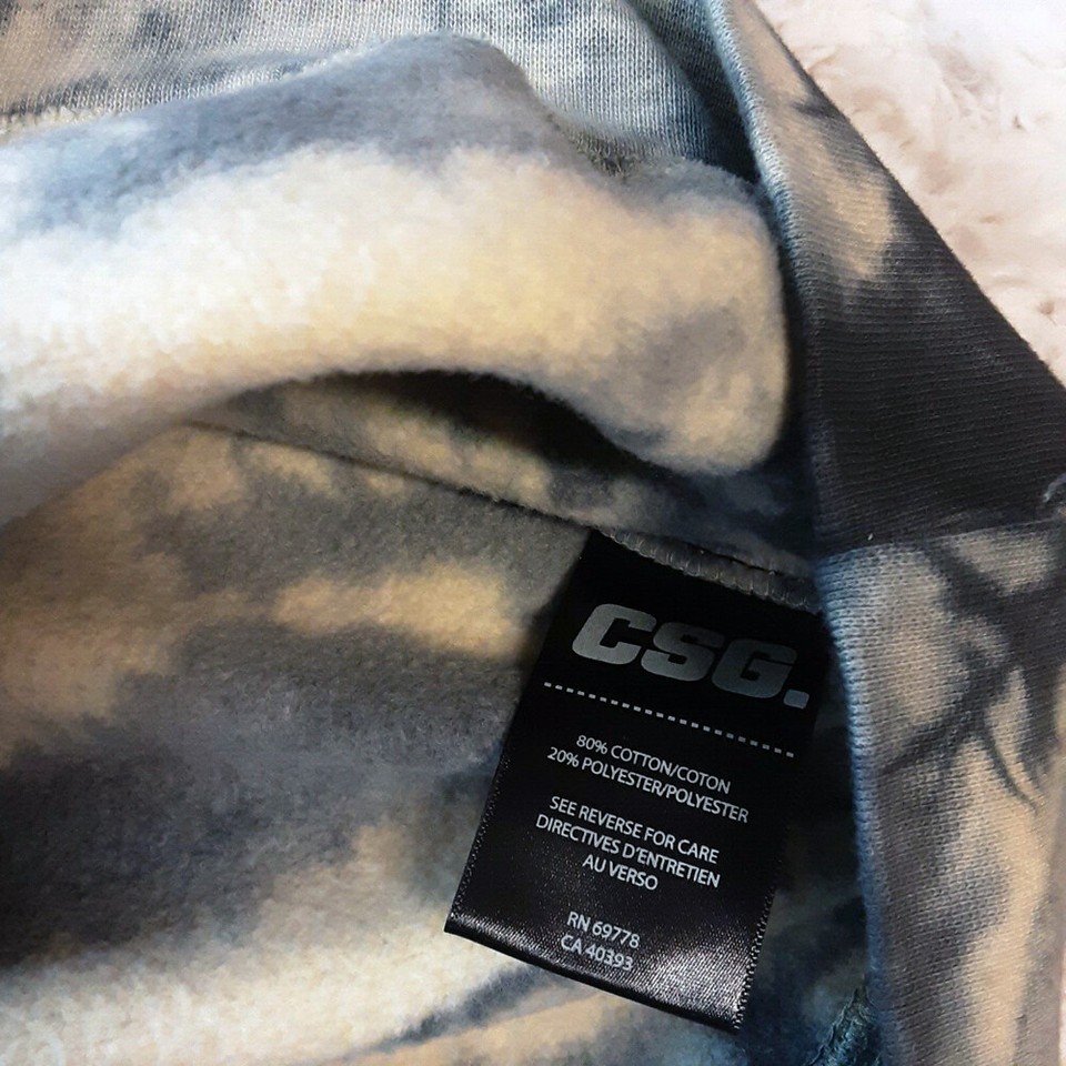 CSG Men's Super Nova Tie Dye Fleece Pullover Hoodie Sweatshirt Medium ...