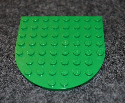 (1) 8x8 GREEN 1/2 (half) Rounded Top Plate Bricks ~ New Lego Parts ...