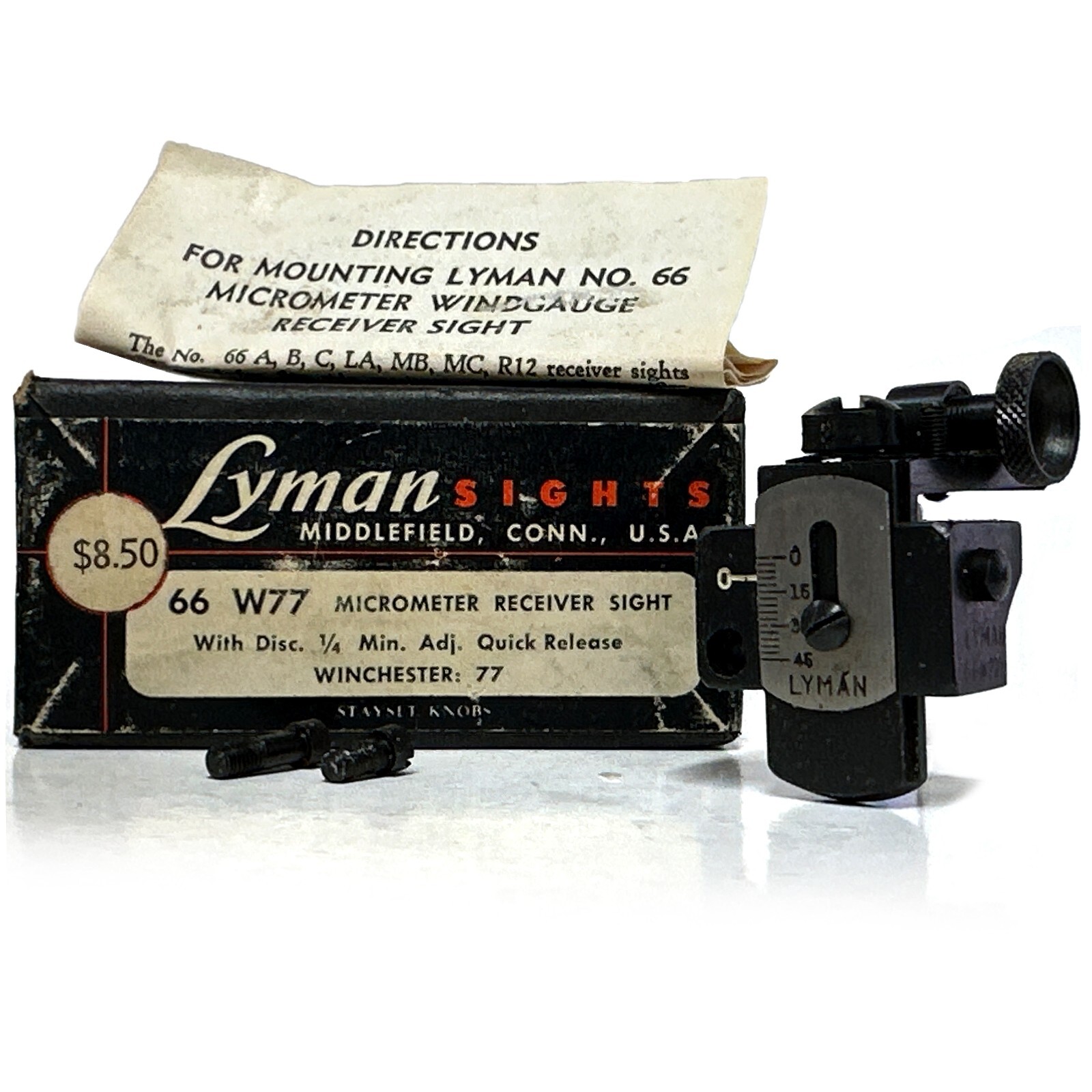 Vintage Lyman Sights 66 Winchester W77 Micrometer Receiver Sight ...