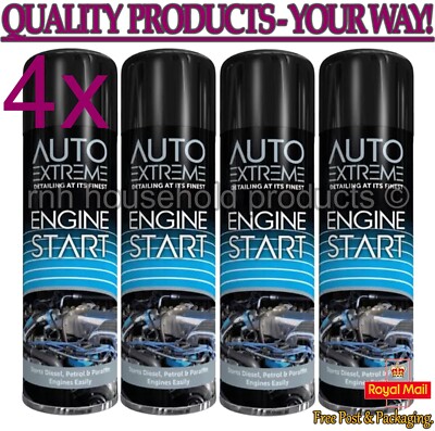 4 X EASY ENGINE COLD START SPRAY FOR CAR VAN PETROL DIESEL PARAFFIN ...