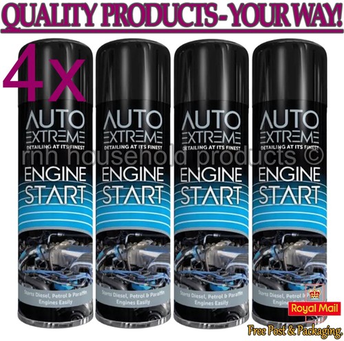 4 X EASY ENGINE COLD START SPRAY FOR CAR VAN PETROL DIESEL PARAFFIN ...